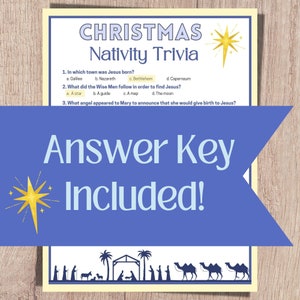 Christian Christmas Trivia, Christmas Bible Trivia, Printable Bible ...