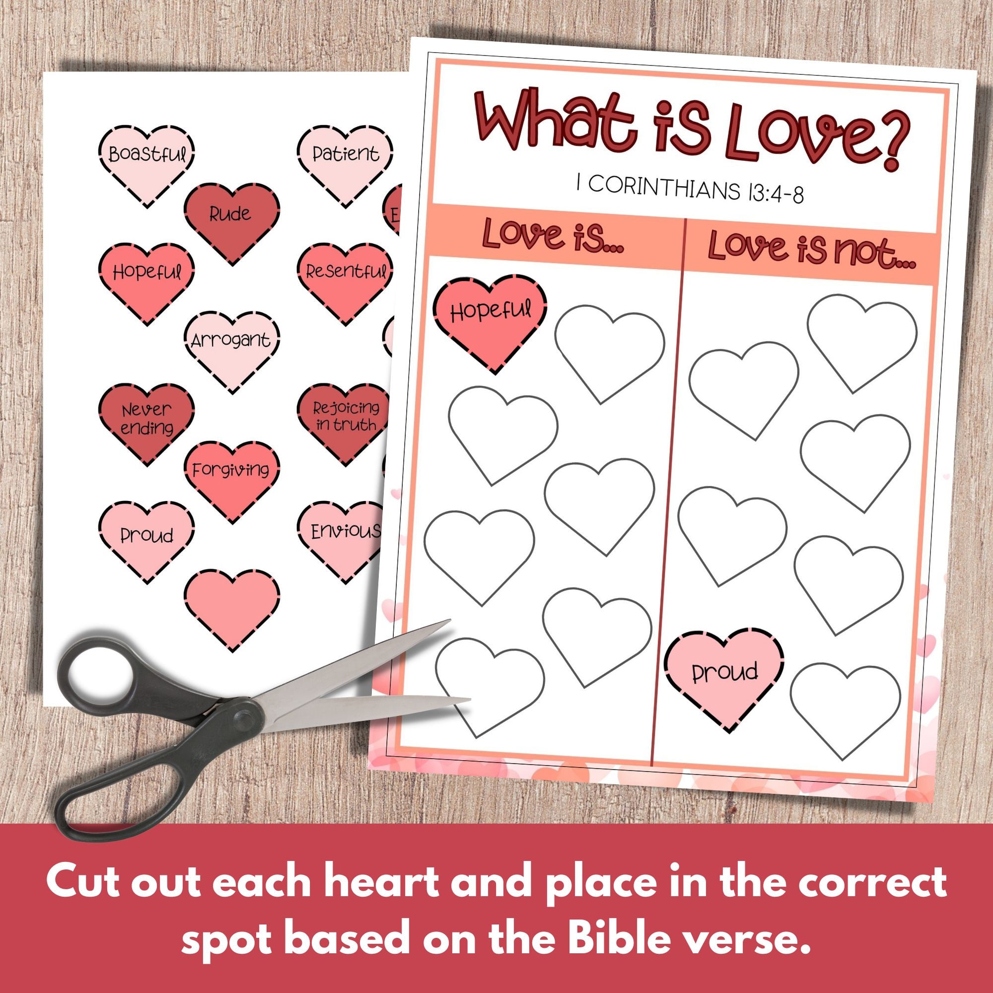 Bible Valentine Games, Love is Craft, 1 Corinthians 13, Sunday School ...