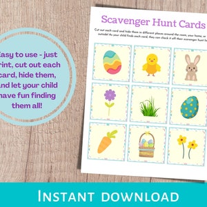 Easter Scavenger Hunt for Little Kids Treasure Hunt Indoor - Etsy