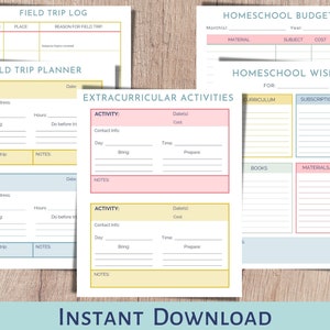 Homeschool Planner, Academic Planner, Printable Homeschool Planner ...