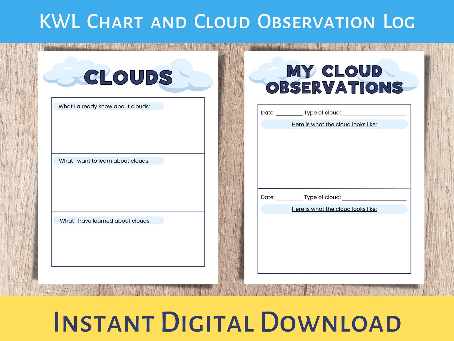 Cloud Identification Viewer Printable Cloud Viewer Weather - Etsy