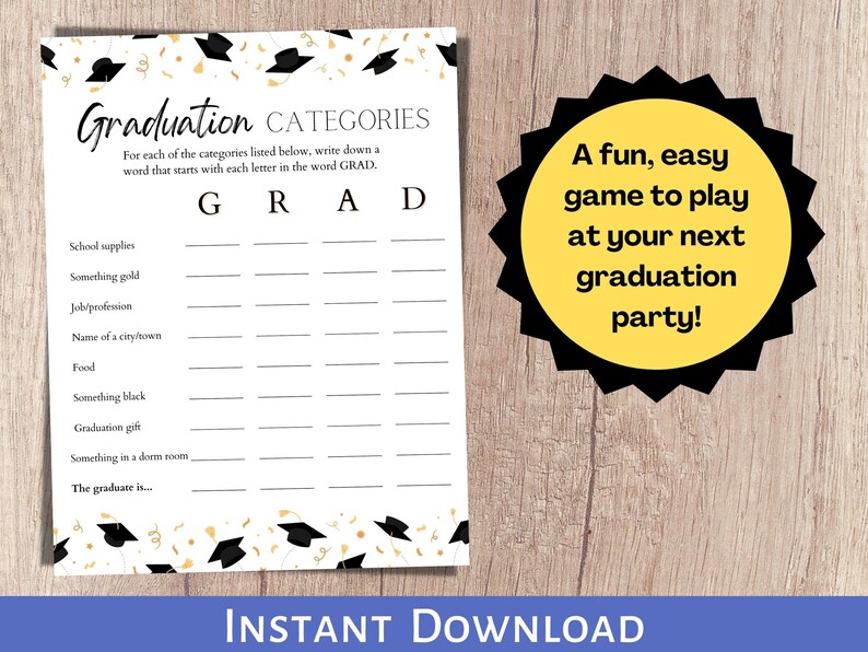 Graduation Games Word Scramble Graduation Games Printable - Etsy