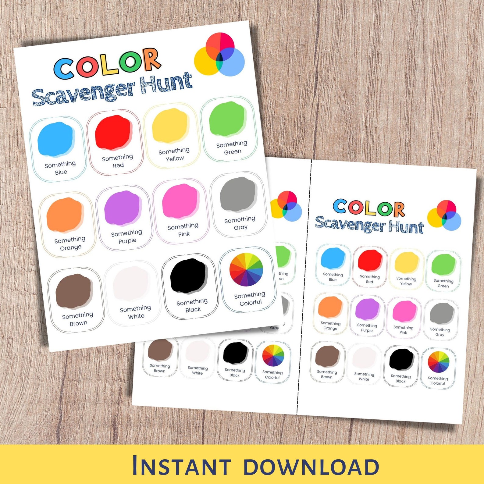 Color Scavenger Hunt for Kids, Find the Colors, Kids Printable Color ...