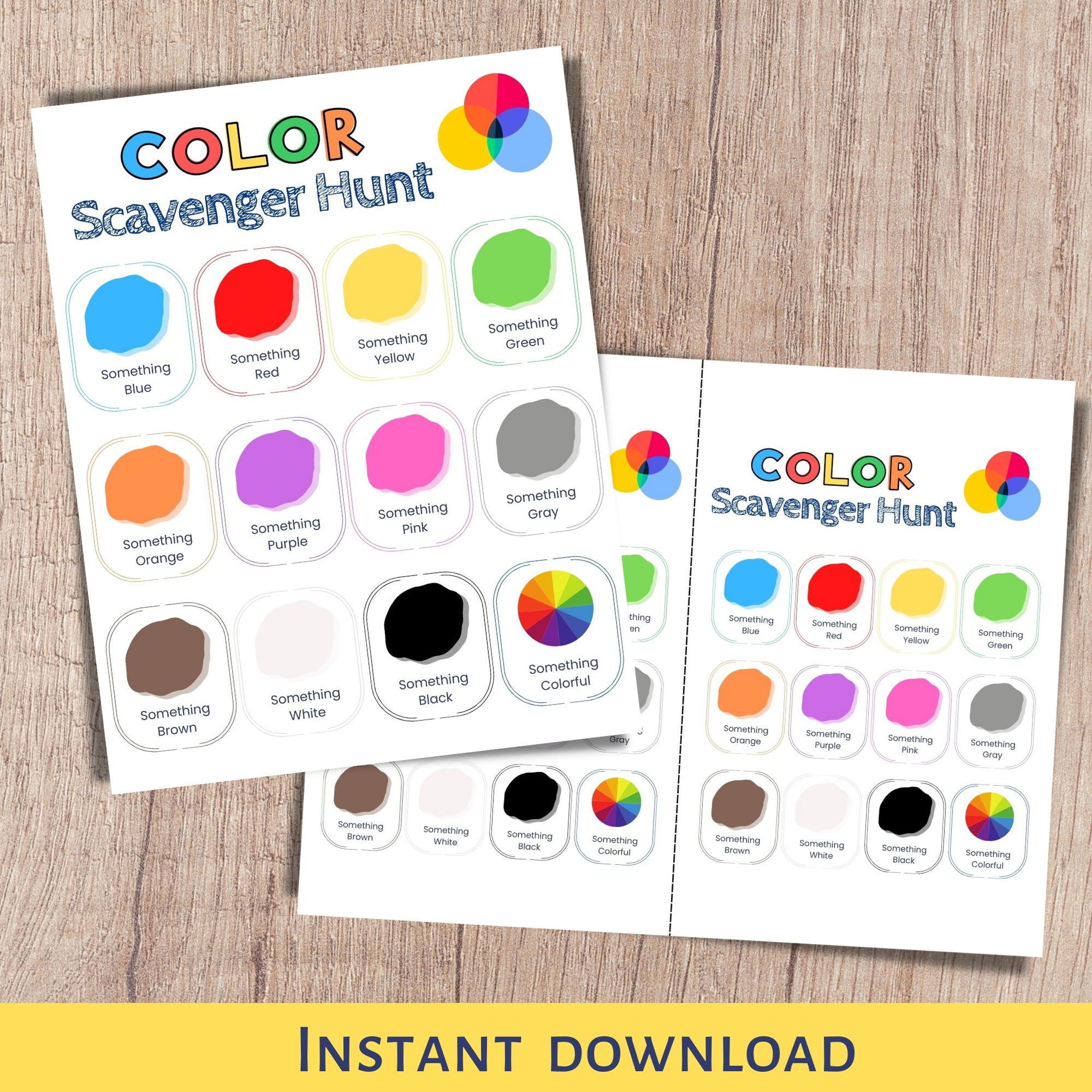 Color Scavenger Hunt for Kids, Find the Colors, Kids Printable Color ...