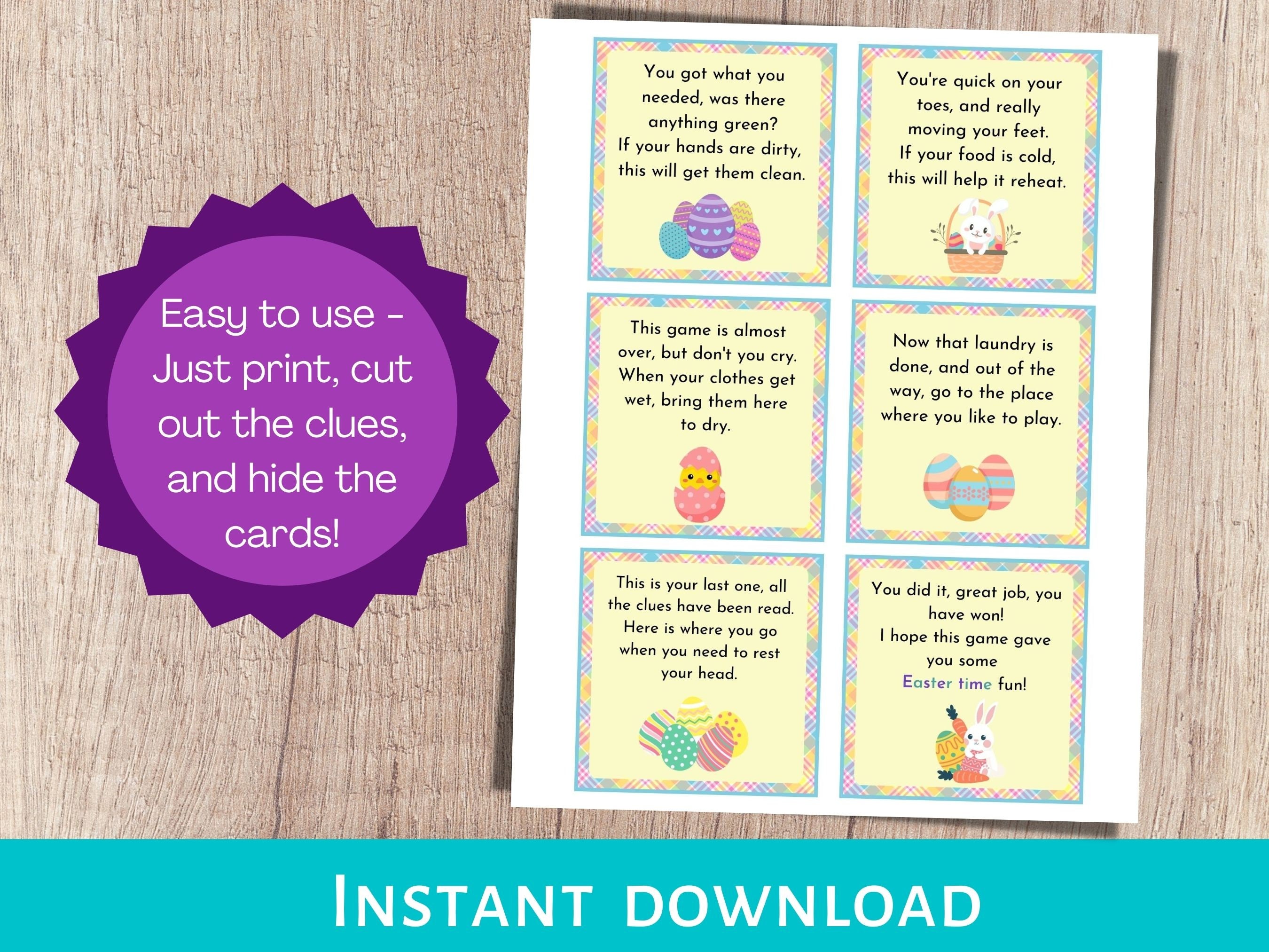 Easter Scavenger Hunt Printable Easter Game Indoor Scavenger - Etsy