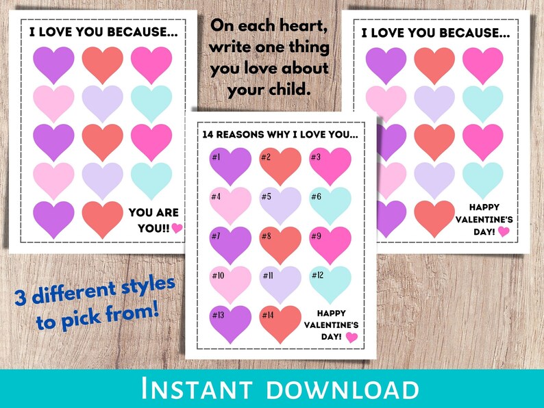 Why I Love You Affirmation Cards for Kids Reasons I Love - Etsy