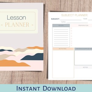 Lesson Plan Template Homeschool Teacher Planner Lesson - Etsy