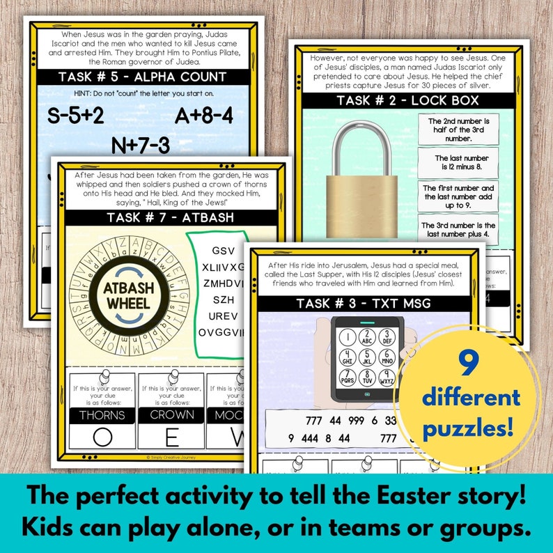 Easter Story Escape Room, Easter Activity, Easter Escape Room Christian ...