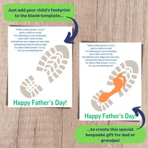 Fathers Day Poem, Fathers Day Craft From Child, Footprint Art Fathers ...