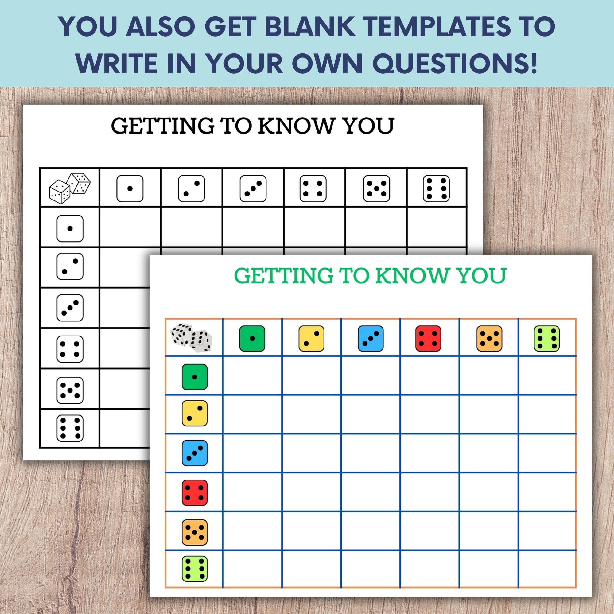 Get to Know You Dice Game, Womens Ministry Games, Church Games ...