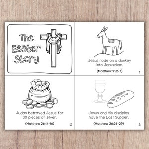 Easter Story Mini Book, Easter Story Coloring, Easter Activities, Holy ...