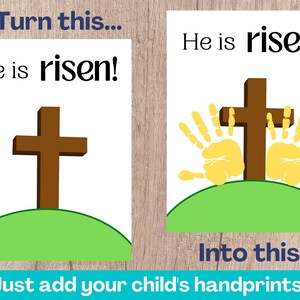 Easter Handprint Craft Easter Bible Story Holy Week for - Etsy