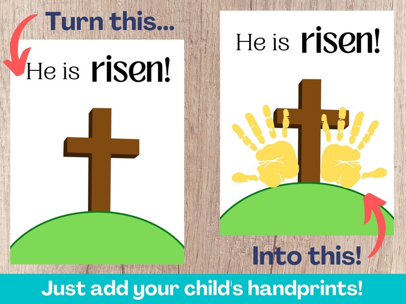 Easter Handprint Craft Easter Bible Story Holy Week for - Etsy