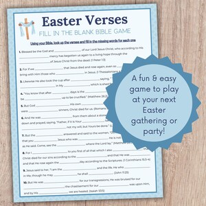 Easter Story Trivia, Bible Verse Game, Easter Bible Trivia, Holy Week ...