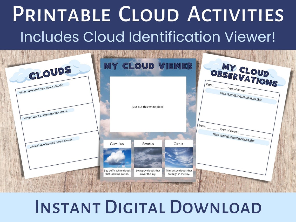 Cloud Identification Viewer Printable Cloud Viewer Weather - Etsy