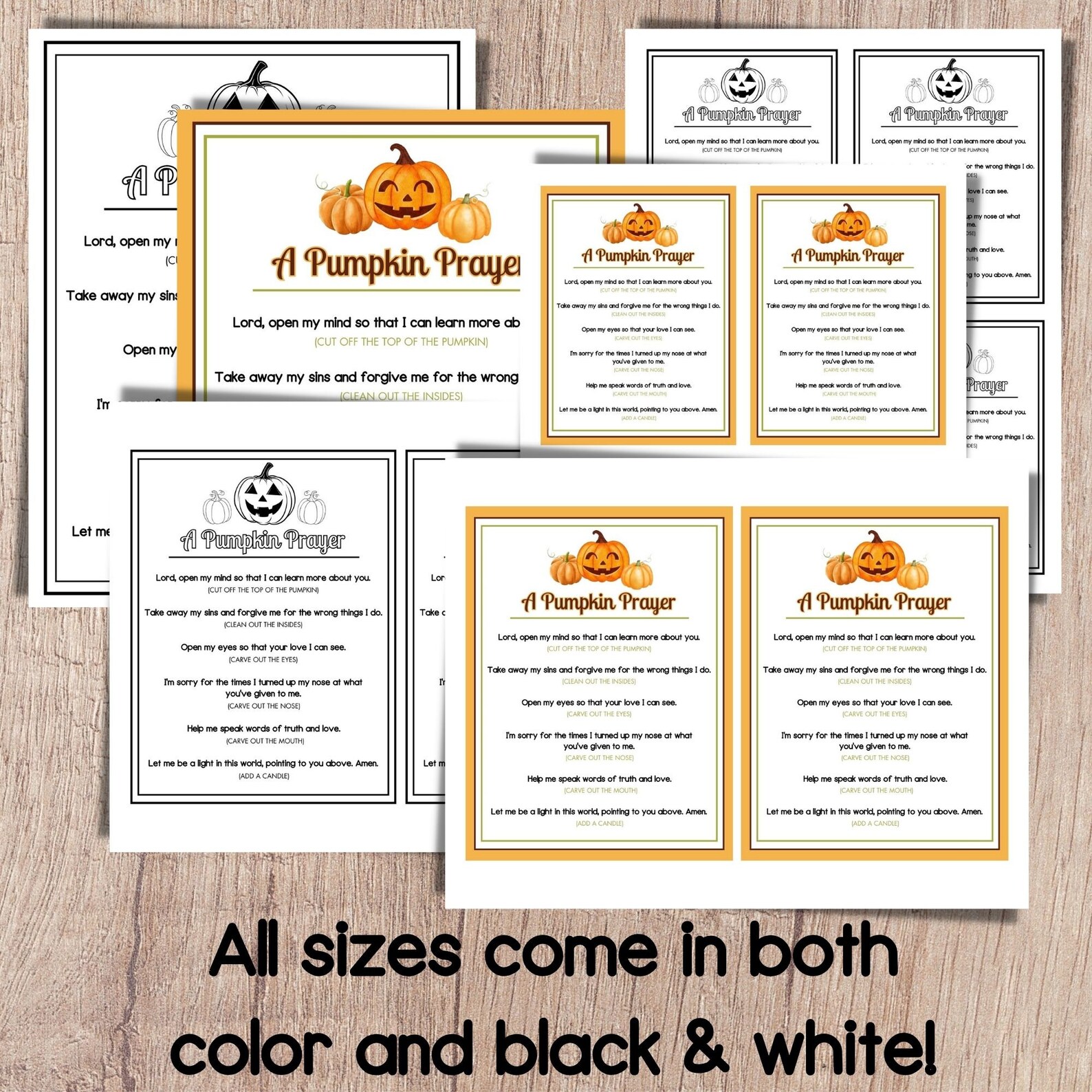 Pumpkin Prayer, Halloween Tracts, Religious Halloween, Pumpkin ...