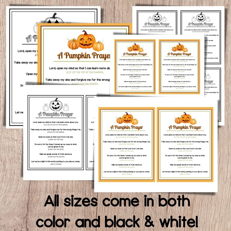 Pumpkin Prayer, Halloween Tracts, Religious Halloween, Pumpkin ...