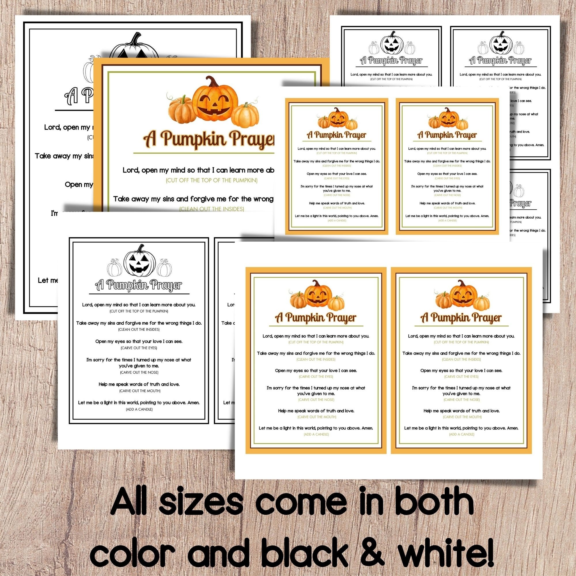 Pumpkin Prayer, Halloween Tracts, Religious Halloween, Pumpkin ...