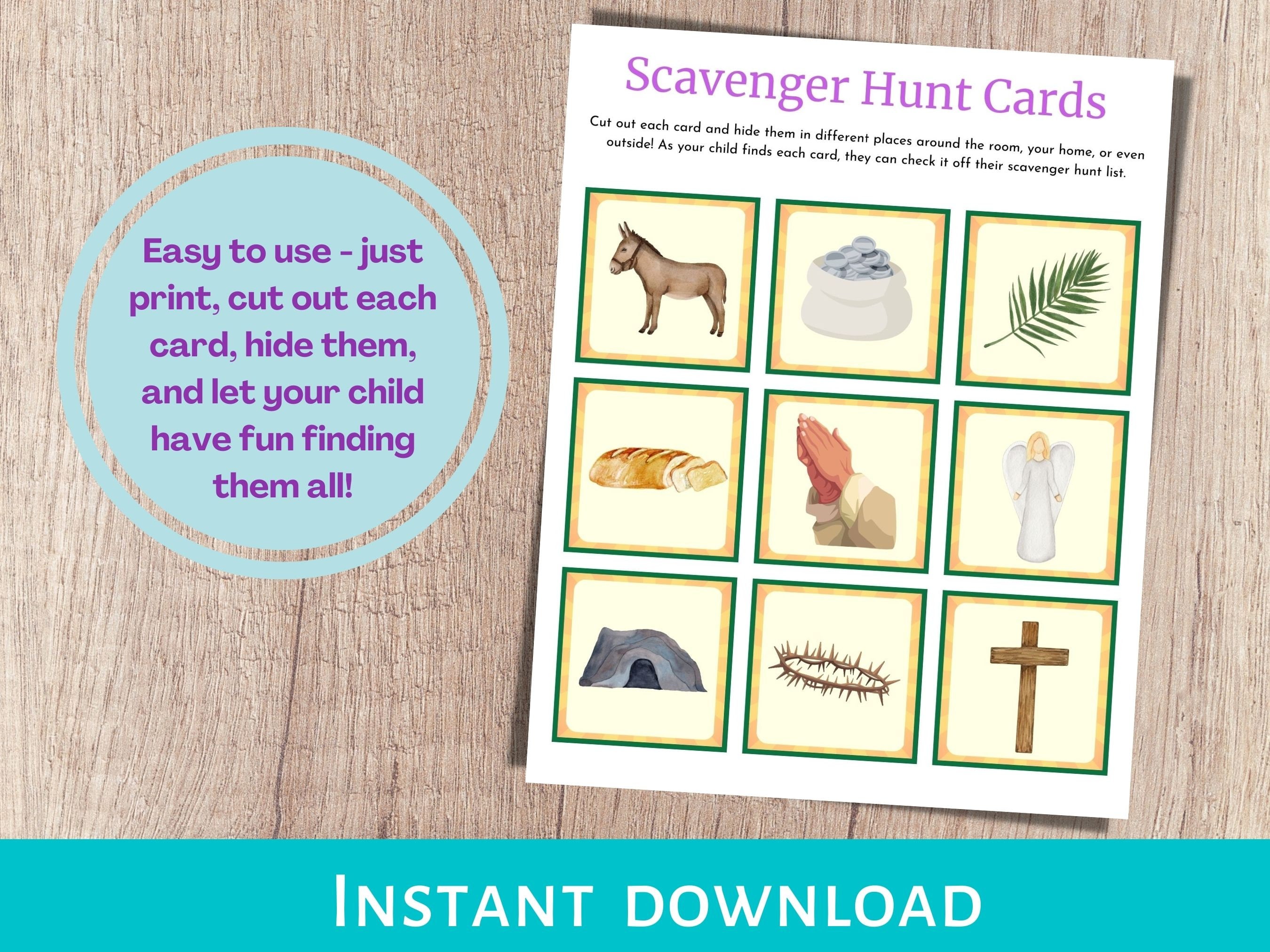 Easter Scavenger Hunt Easter Bible Games Scavenger Hunt for - Etsy