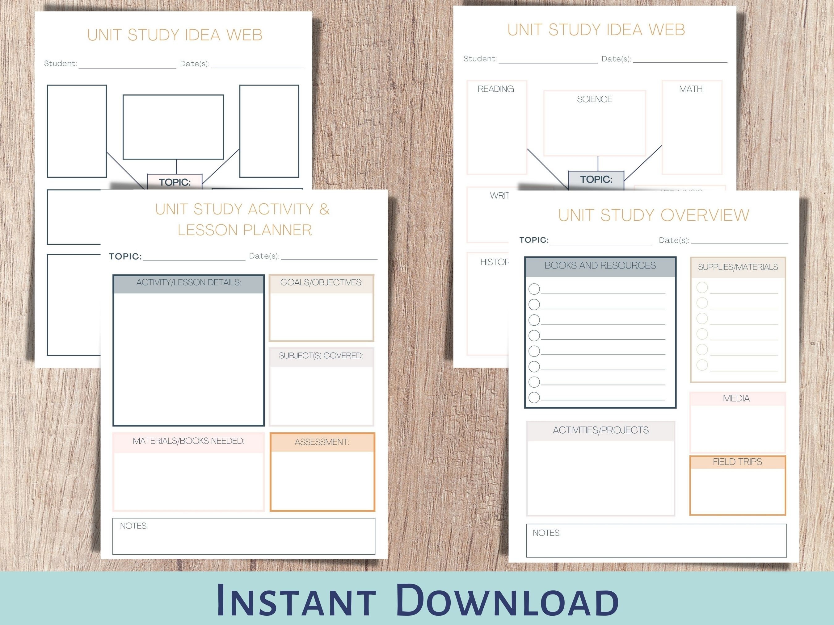 Lesson Plan Template, Homeschool Teacher Planner, Lesson Planner ...