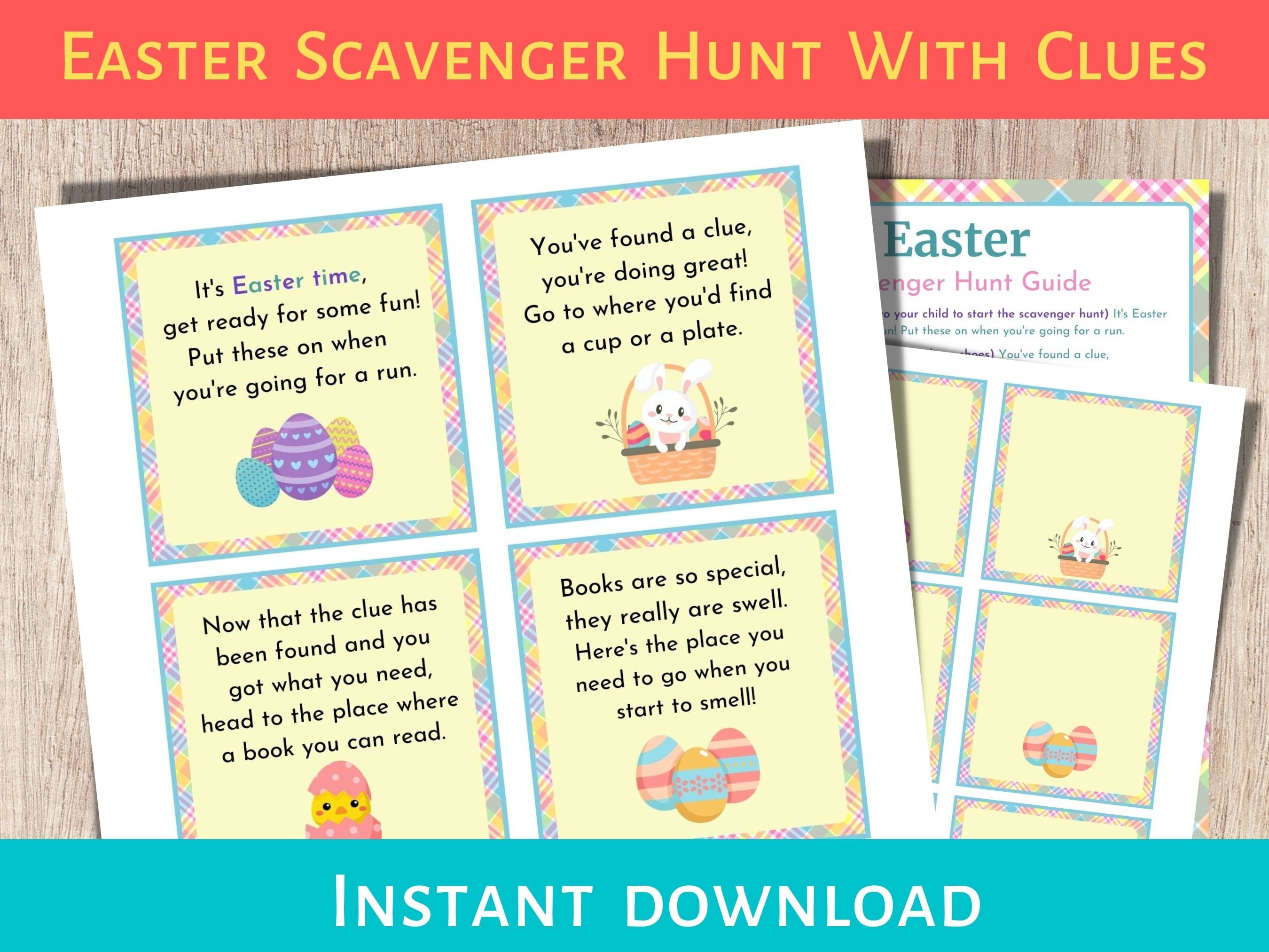 Easter Scavenger Hunt Printable Easter Game Indoor Scavenger - Etsy