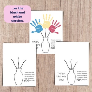 Mothers Day Handprint Printable, Religious Poem, Handprint Mothers Day ...