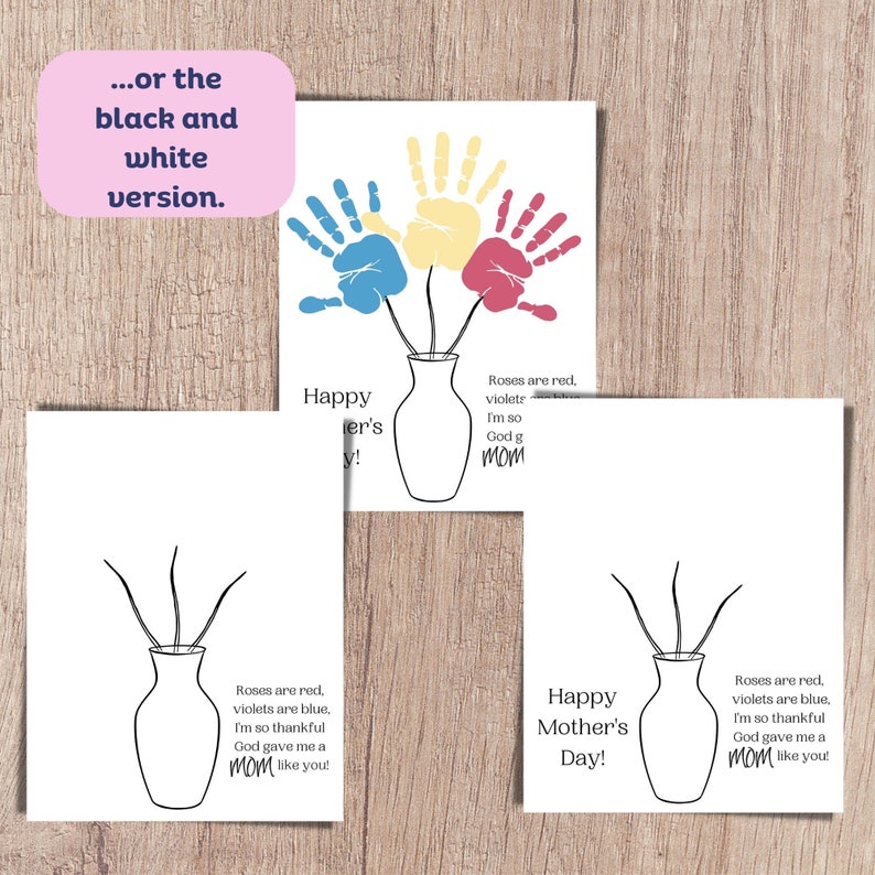 Mothers Day Handprint Printable, Religious Poem, Handprint Mothers Day ...
