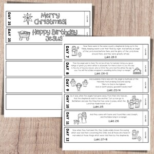 Paper Chain Advent Calendar, Nativity Printable, Advent Calendar for ...