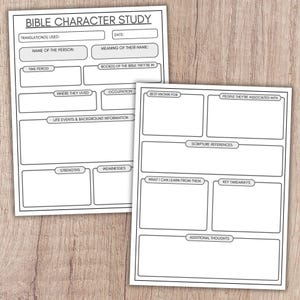 Bible Character Study Template, Character Bible Study, Bible Character ...