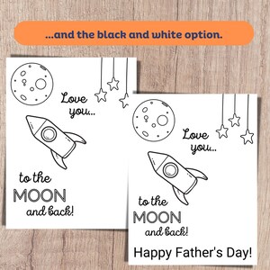 I Love You to the Moon and Back Happy Fathers Day, Handprint Printable ...