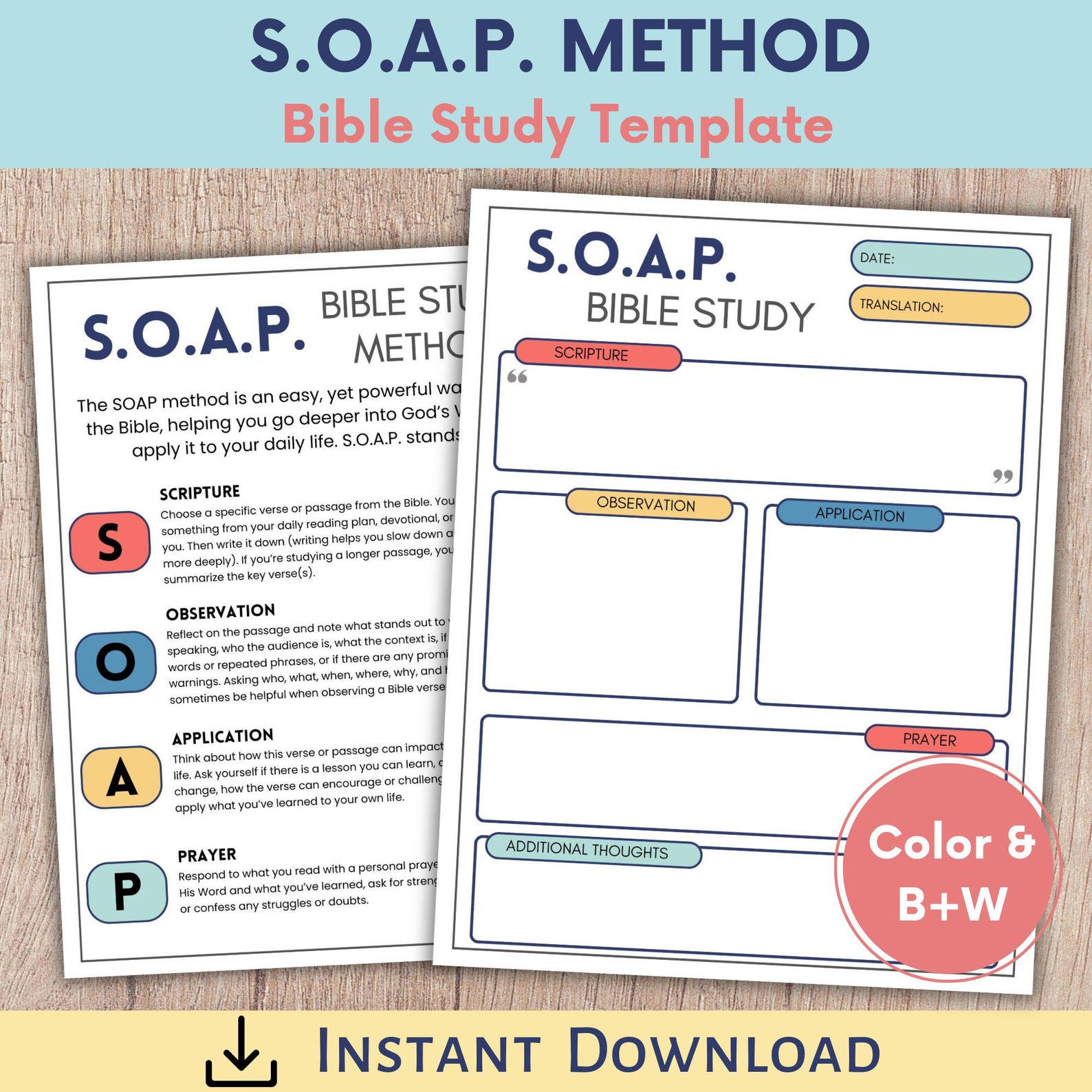 Bible SOAP Notes, Bible Study Journal, SOAP Method Bible Study, Soap ...