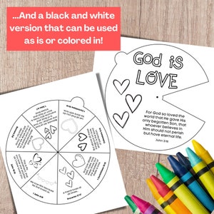 God is Love Craft, Spinner Wheel, Story Wheel, Sunday School Valentines ...