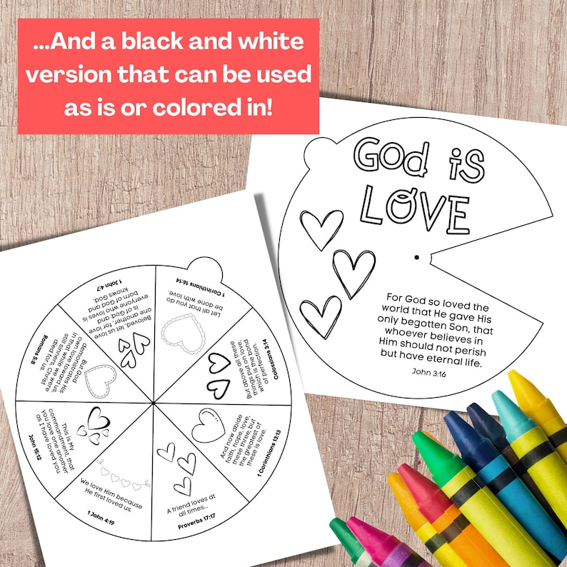 God is Love Craft, Spinner Wheel, Story Wheel, Sunday School Valentines ...