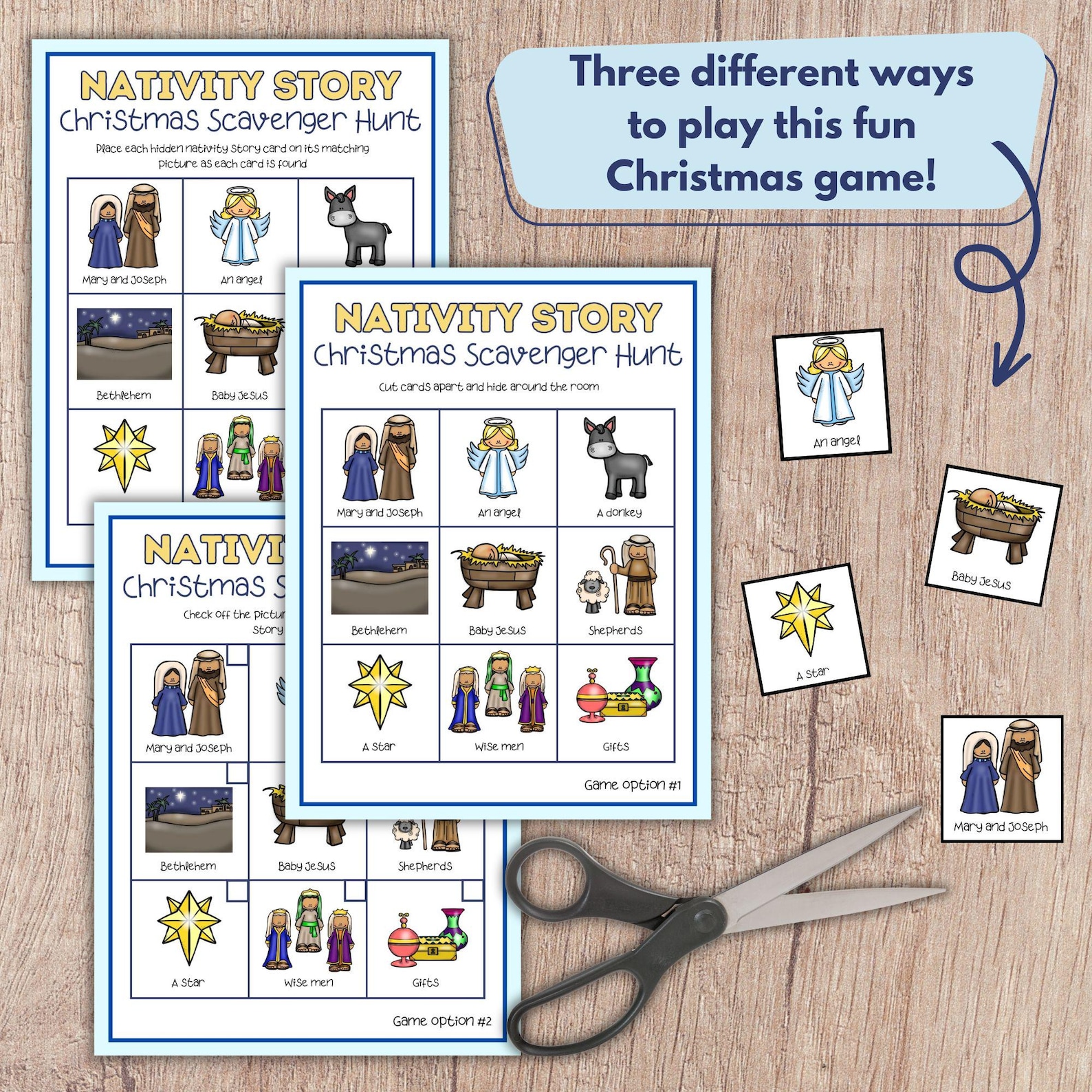 Nativity Scavenger Hunt, Christmas Scavenger Hunt, Hide and Seek Game ...