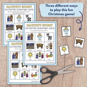 Nativity Scavenger Hunt, Christmas Scavenger Hunt, Hide and Seek Game ...