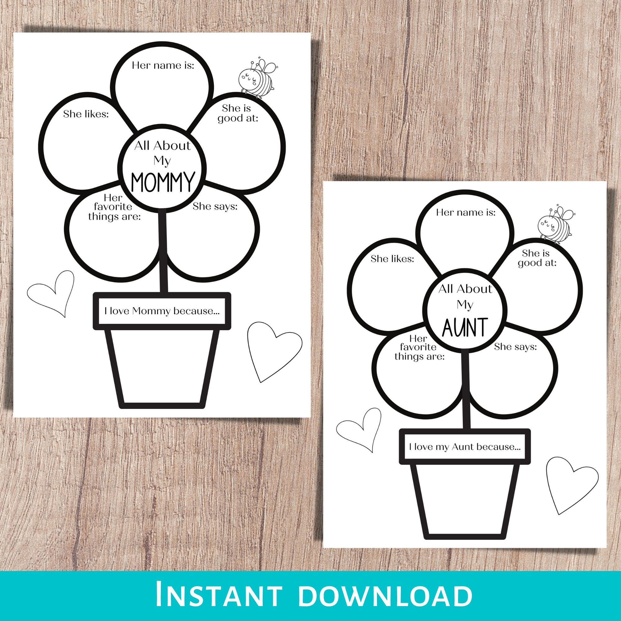 All About Mom Printable, Mother's Day Questionnaire, Mom Gift From Kids ...