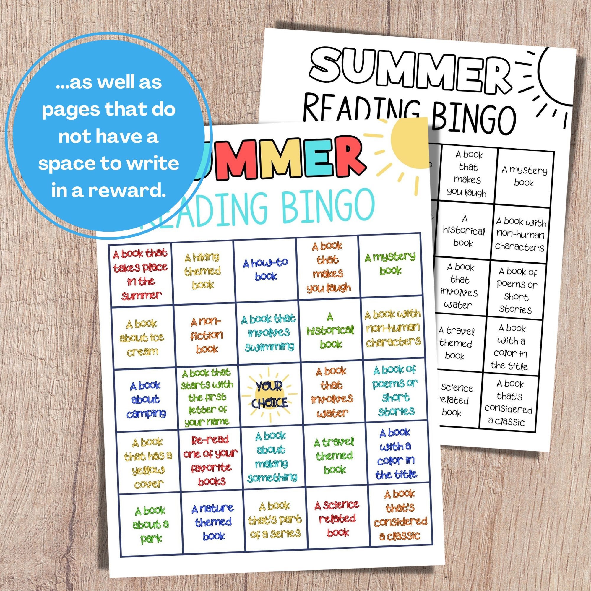 Summer Reading Log, Kids Reading Chart, Summer Reading Bingo, Summer ...