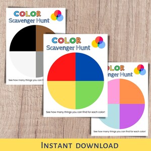 Color Scavenger Hunt for Kids, Find the Colors, Kids Printable Color ...