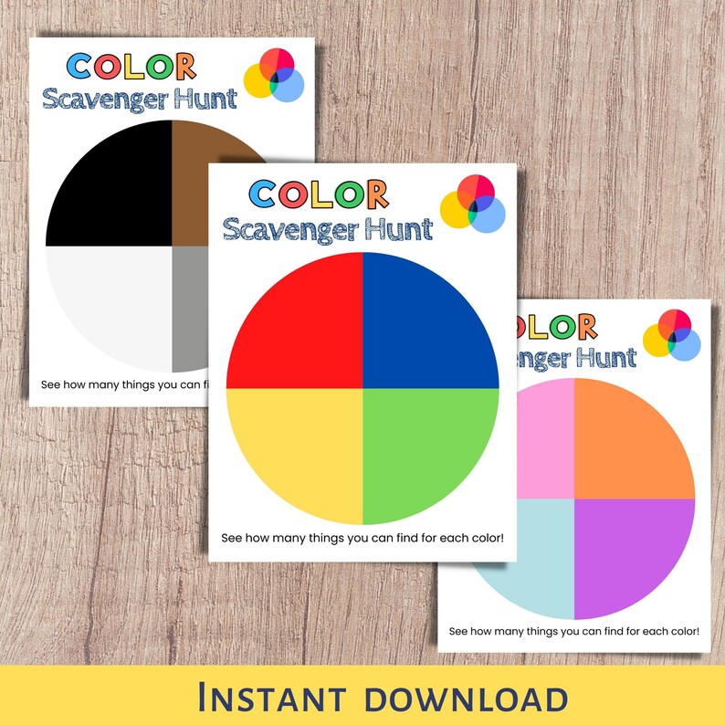 Color Scavenger Hunt for Kids, Find the Colors, Kids Printable Color ...
