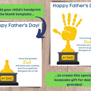 Fathers Day Handprint Craft Fathers Day Poem Handprint - Etsy