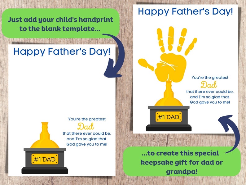 Fathers Day Handprint Craft Fathers Day Poem Handprint - Etsy