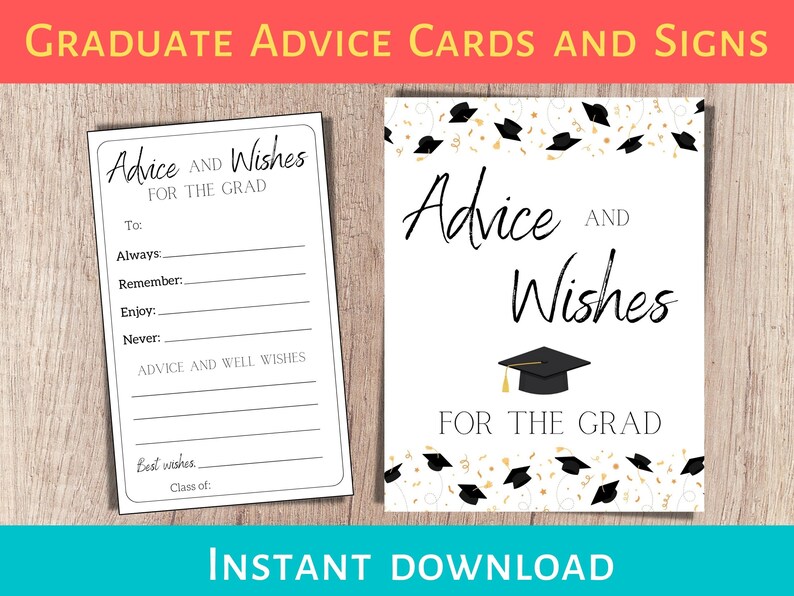 Graduation Advice Cards Printable Graduation Keepsake 2023 - Etsy