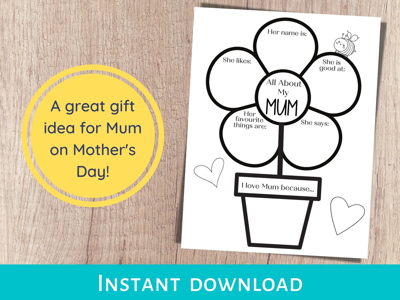 All About Mom Printable Mother's Day Questionnaire Mom - Etsy