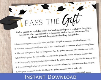 Pass the Prize Graduation Party Game Printable Class of 2023 - Etsy