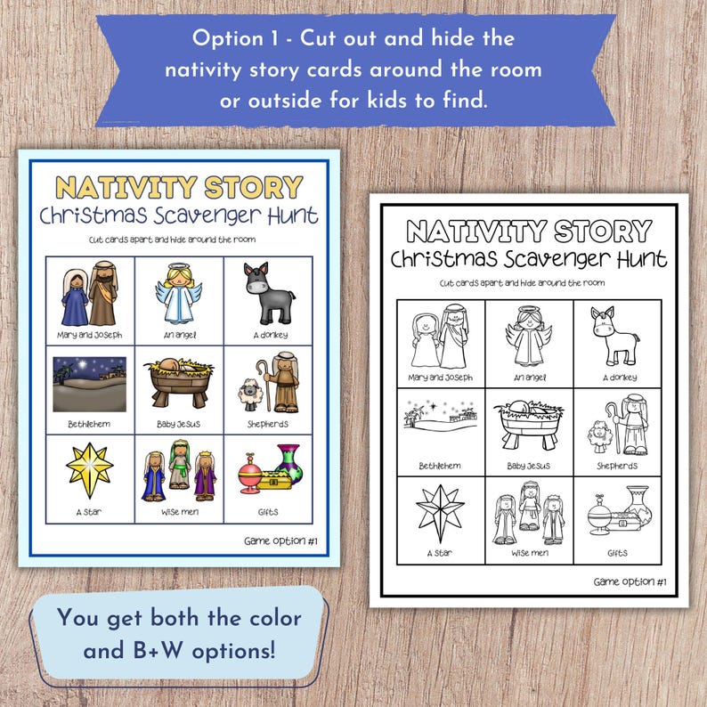 Nativity Scavenger Hunt, Christmas Scavenger Hunt, Hide and Seek Game ...