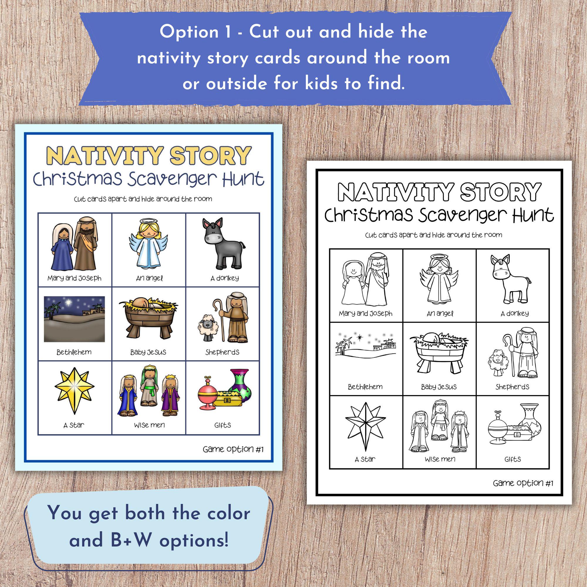 Nativity Scavenger Hunt, Christmas Scavenger Hunt, Hide and Seek Game ...