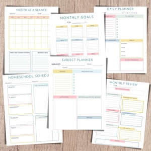 Homeschool Planner, Academic Planner, Printable Homeschool Planner ...