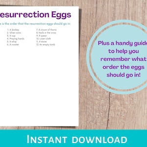 Resurrection Eggs Easter Bible Games Resurrection Eggs - Etsy