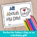 Fathers Day Mini Book, All About My Dad, Fathers Day Craft, Fathers Day ...