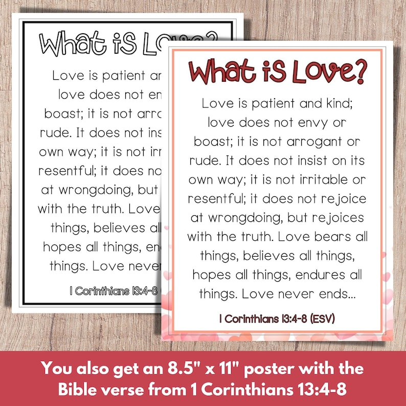 Bible Valentine Games, Love is Craft, 1 Corinthians 13, Sunday School ...